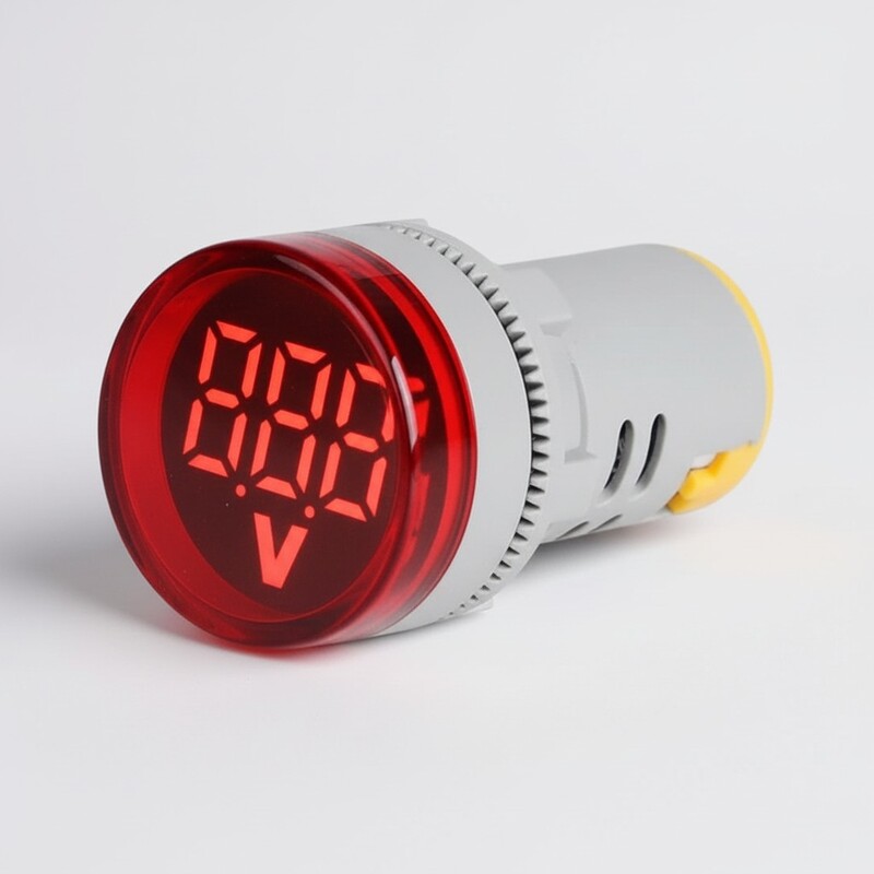 RED AC 60-500V LED Voltage Meter Indicator Signal - 22.5mm