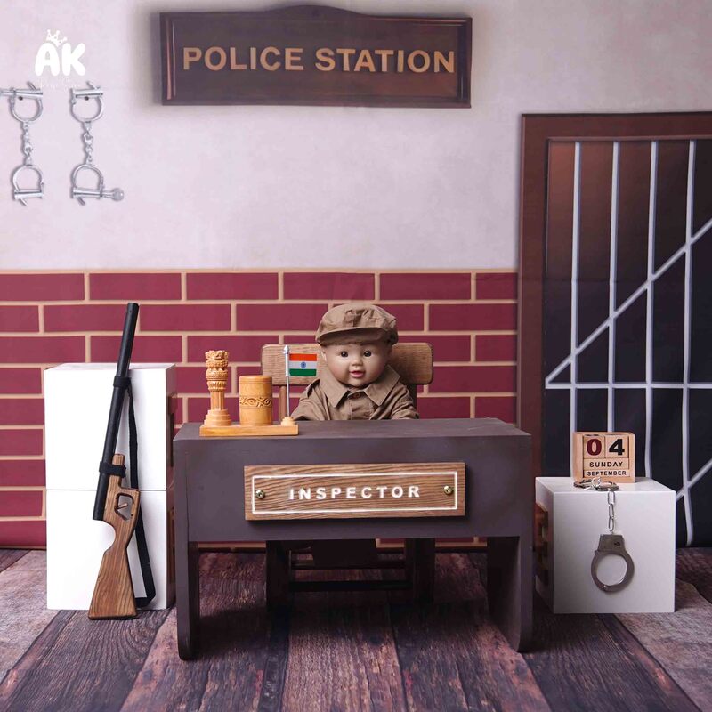 Inspector / Police Theme Toddler Photoshoot Setup – Little Cop Outfit ...