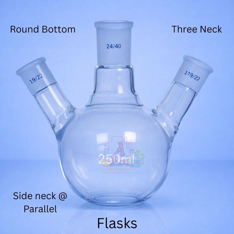 Three Neck Round Bottom Flask | Parallel & Angle | 50–20000 mL ...