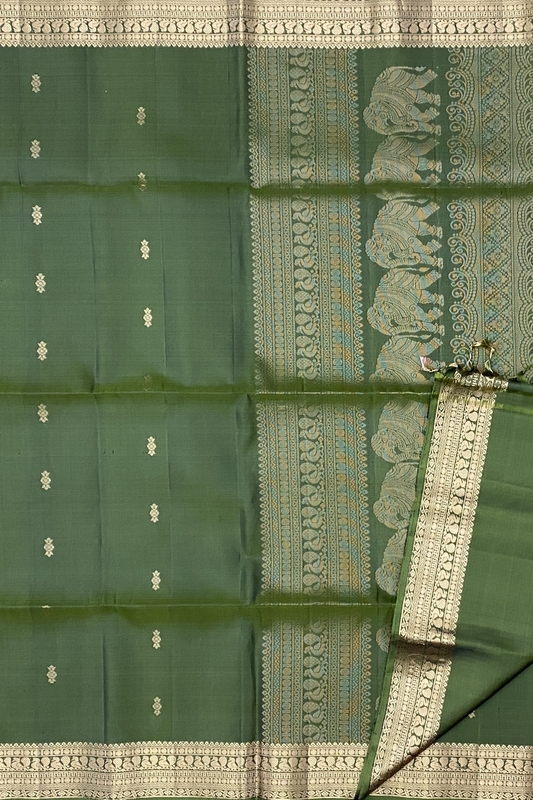 Pure Kanchi Soft Silk Saree with Woven Motifs, Small Zari Border & Rich ...