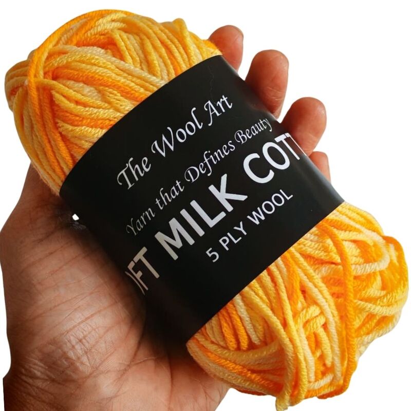 Buy | 5 Ply Soft Milk Cotton Yarn for Amigurumi | Crochet | Knitting ...