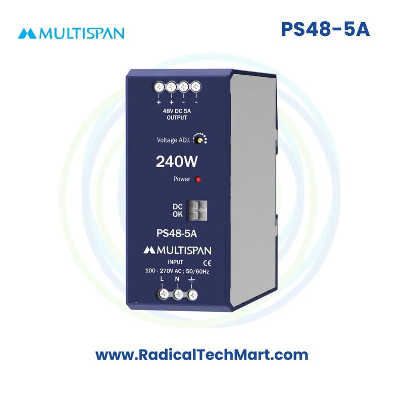 Multispan PS48-2.5A SMPS | 48V 2.5A | DIN Rail | Buy Online